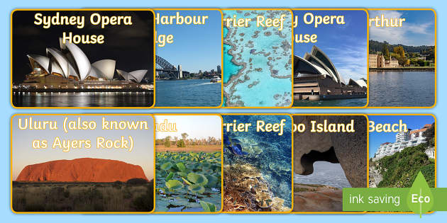 Famous Australian Landmarks Photo Display Posters - australia