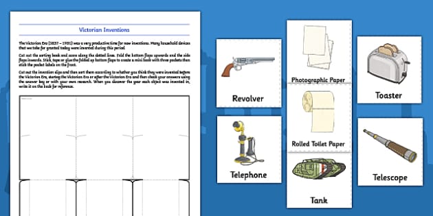 Victorian Inventions KS2 Sorting Activity (teacher made) Victorian Inventions KS2 Sorting Activity (teacher made)