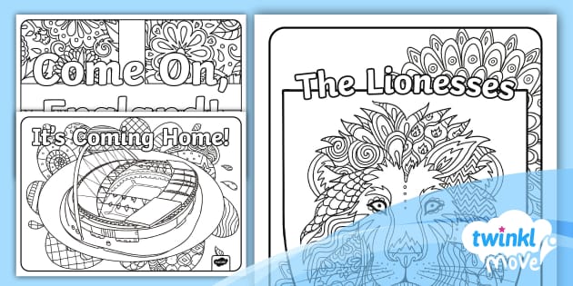 England Women's Football Colouring - Twinkl Move PE - Euros