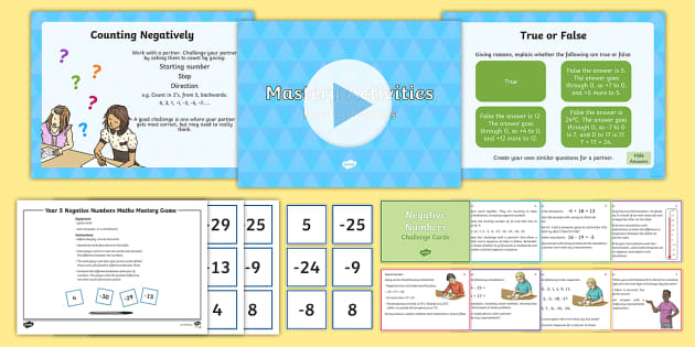 Year 5 Negative Numbers Place Value Maths Mastery Bumper Pack Year 5 Negative Numbers Place Value Maths Mastery Bumper Pack
