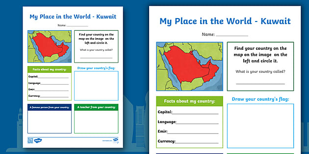 My Place in the World - Kuwait (professor feito) - Twinkl