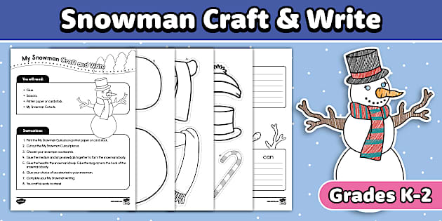 My Snowman Craft and Write Activity Pack | Twinkl