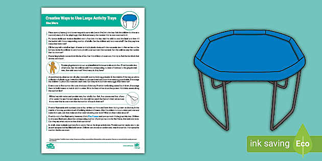 👉 EYFS Creative Ways to Use Large Activity Trays: One More