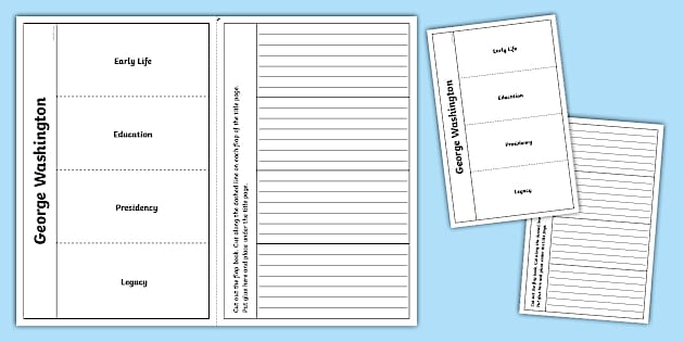 George Washington Flap Book for 3rd-5th Grade (teacher made)