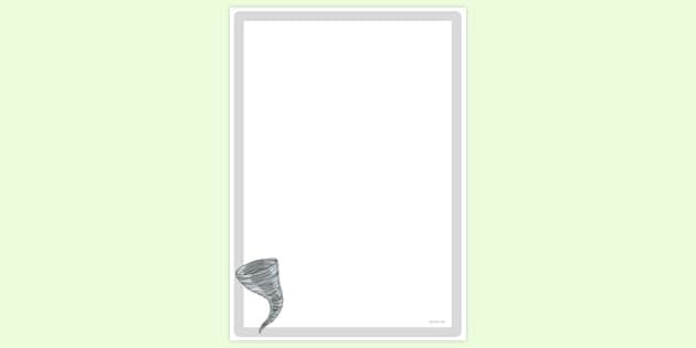 Simple Blank Whirlwind Page Border | Page Borders | Twinkl