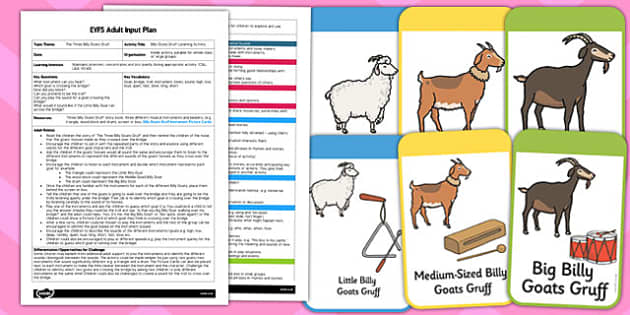 EYFS The Three Billy Goats Gruff Listening Activity Plan