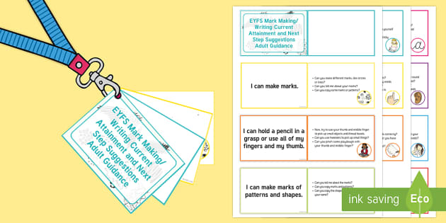 EYFS Writing Current Attainment and Next Step Suggestions