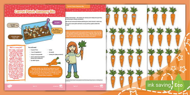 Carrot Patch Sensory Bin Ages 3–5 (teacher made) - Twinkl