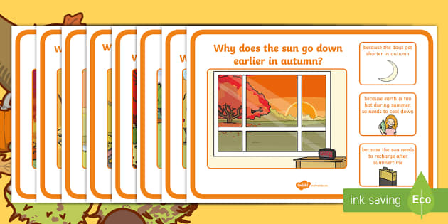 Autumn Why and Because Scene and Question Cards