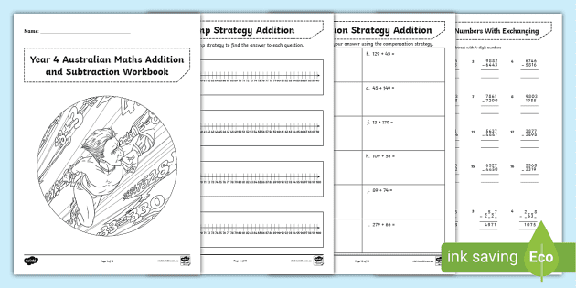 Year 4 Australian Maths Addition and Subtraction Workbook