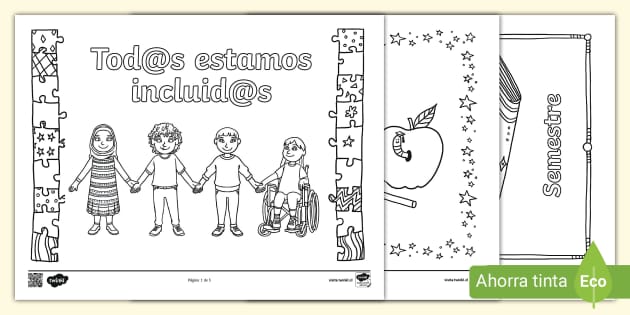 Hojas para colorear: segundo semestre (teacher made)