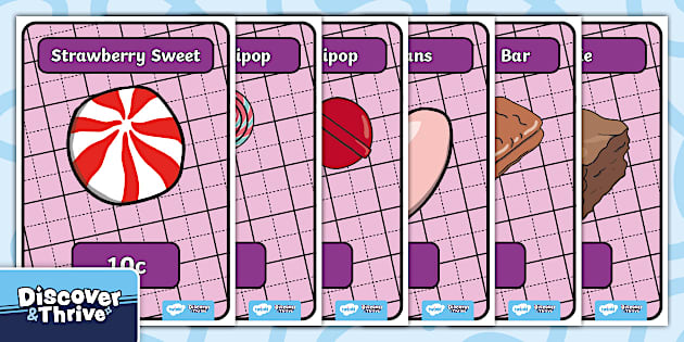 sweet shop photos and price tags (teacher made) - Twinkl