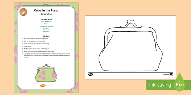 Coins in the Purse Sensory Bag (teacher made) - Twinkl