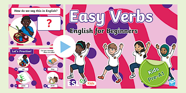 Basic Verbs for Kids by Twinkl (teacher made) - Twinkl