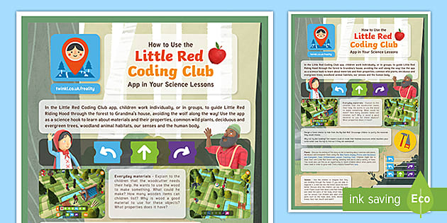 KS1 Little Red Coding Club Science Teaching Ideas Sheet