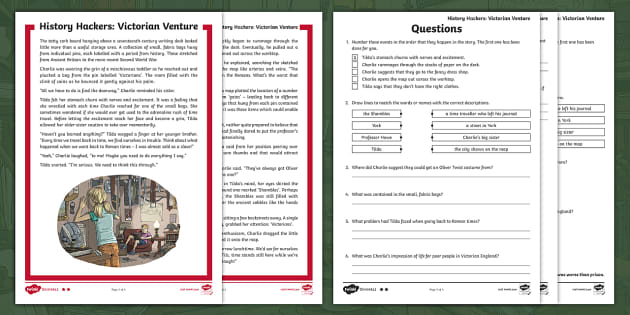 KS2 Victorians Fiction Story Differentiated Reading Comprehension Activity
