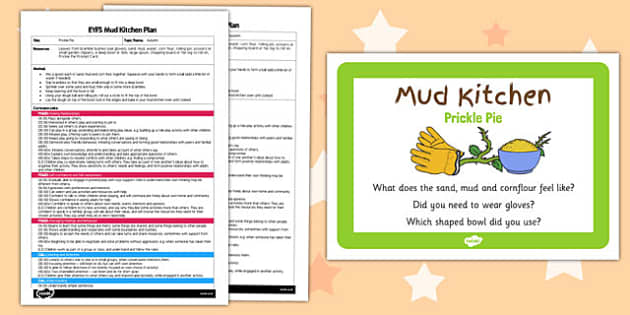 Prickle Pie EYFS Mud Kitchen Plan and Prompt Card Pack - mud kitchen