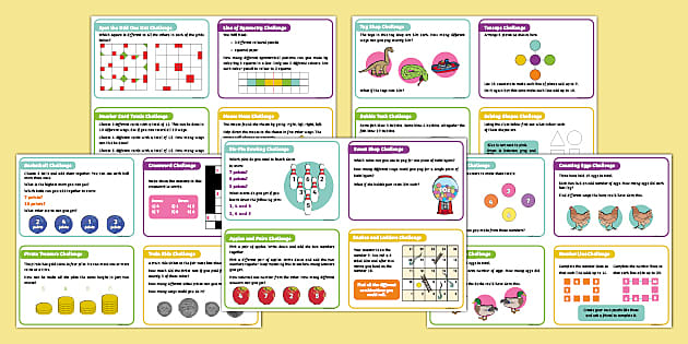Year 2 Mixed Maths Challenge Cards | Twink Resource - Twinkl