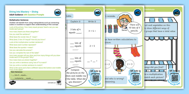 👉 Y2 DiM: Step 5 Multiplication Sentences Activity Cards