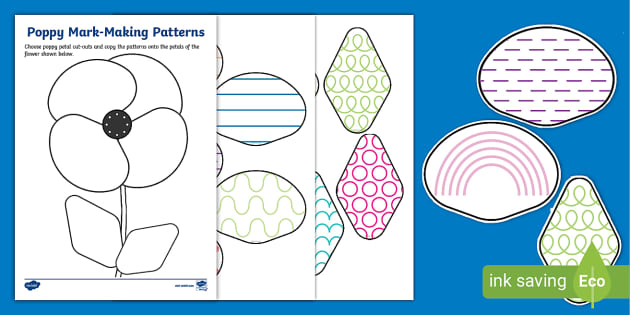 Poppy Petals Mark-Making Pattern Activity