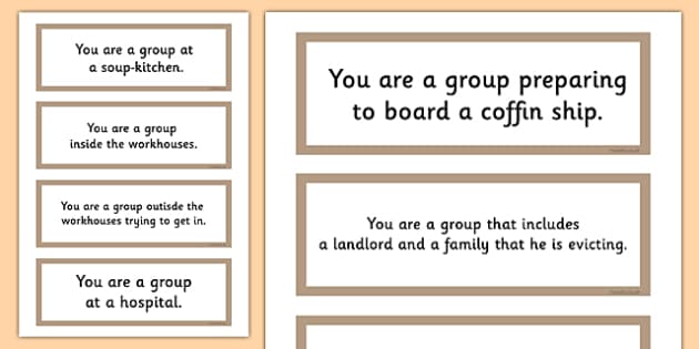 The Great Famine - Drama Activities