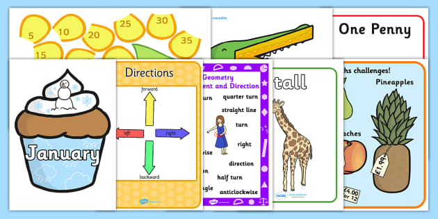 KS1 Maths Number Display Pack Year 2 (creat de profesori)
