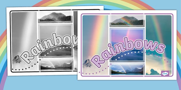 Rainbows Photo Display Poster (Teacher-Made) - Twinkl