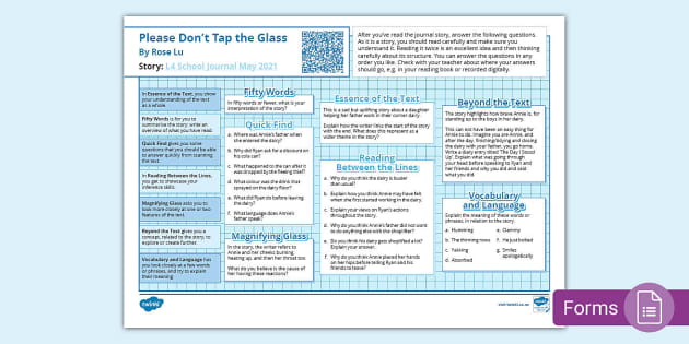 Level 4 May 2021 School Journal: Please Don't Tap the Glass (Story