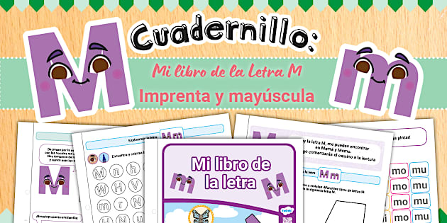 Cuadernillo Mi Libro de la Letra M - Imprenta