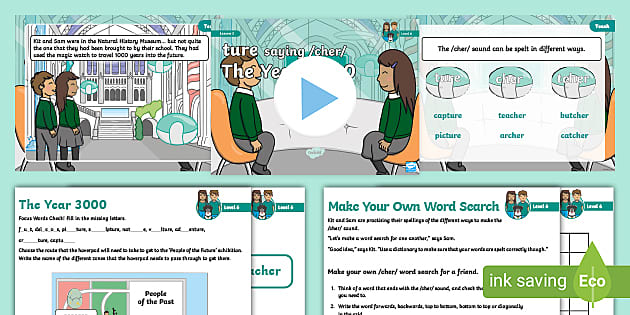 'ture' saying /cher/ Lesson Plan - Level / Phase 6 Week 13 Lesson 3 Twinkl