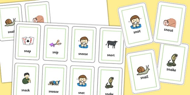 SN Flash Cards (teacher made) - Twinkl