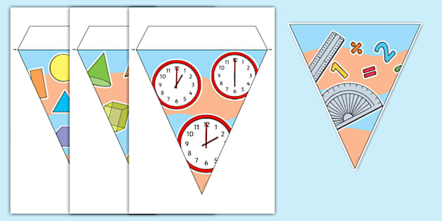 Maths Bunting (teacher made) - Twinkl