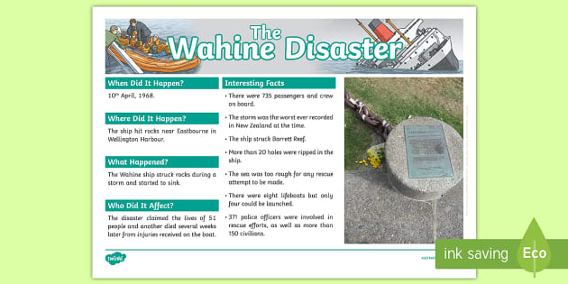 Wahine Disaster Fact File (teacher made)