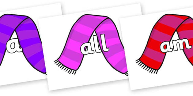 FREE! - High Frequency Words - Foundation - on Scarves