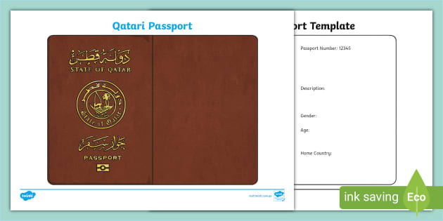 Qatar Passport Worksheet (teacher made)