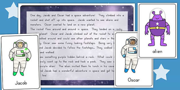 Space Themed Listening Story Activity (teacher made)