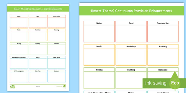 Editable Continuous Provision Enhancements Planning Template