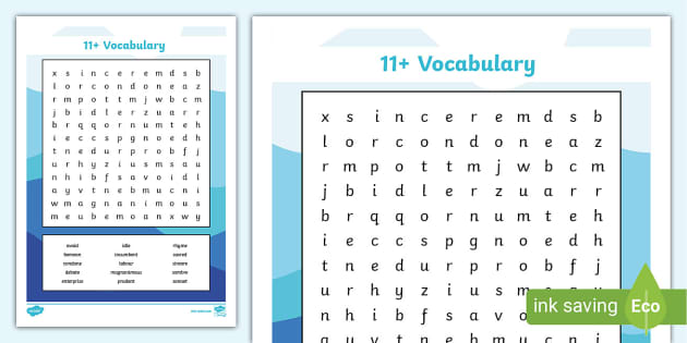 * NEW * 11+ Vocabulary Word Search 5 (teacher made)