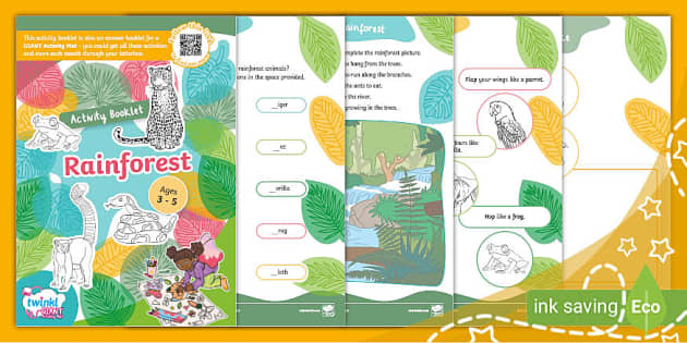 Rainforests Activity Booklet (Ages 3 - 5) (teacher made)