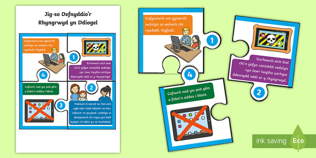 Jig-so Defnyddio'r Rhyngrwyd yn Ddiogel