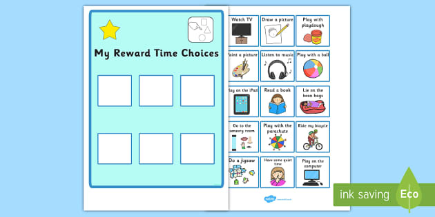 My Reward Time Choices (teacher made) - Twinkl