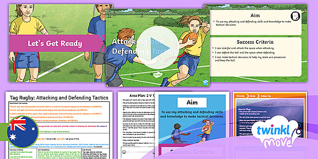 Move PE Year 4 Tag Rugby Lesson 5: Attacking and Defending Tactics