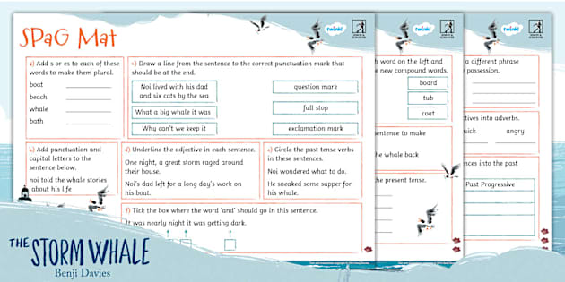 FREE! - The Storm Whale: SPAG Word Mats - Twinkl