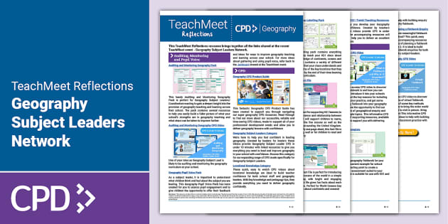 TeachMeet Reflections - Geography Subject Leaders Network TeachMeet Reflections - Geography Subject Leaders Network