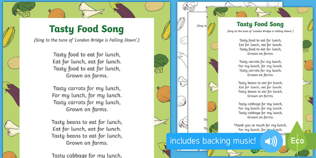 Tasty Food Song teacher Made Twinkl