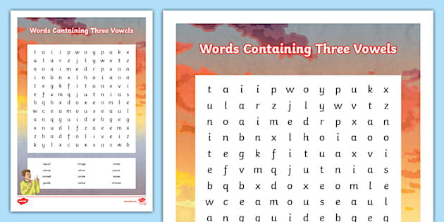 Three Vowel Words Word Search (teacher made) - Twinkl