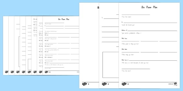 How Do You Write A Bio Poem English Primary Resource