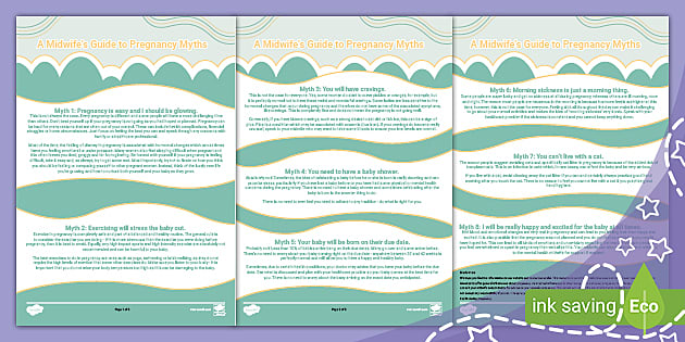 A Midwife’s Guide to Pregnancy Myths (teacher made)