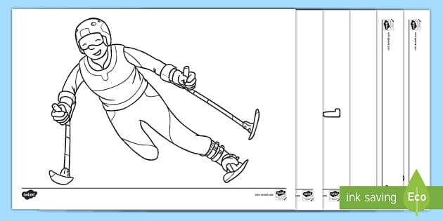 Winter Paralympics Coloring Sheets