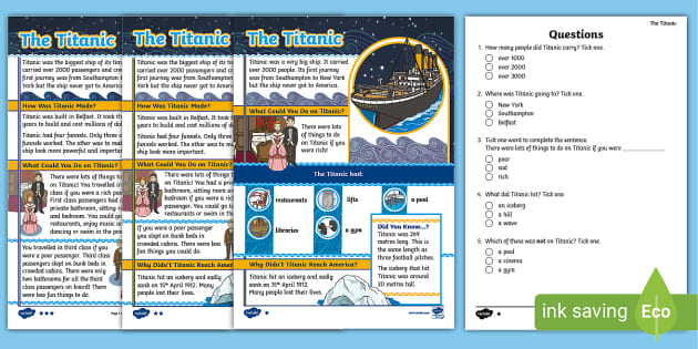 Facts about Titanic for Kids